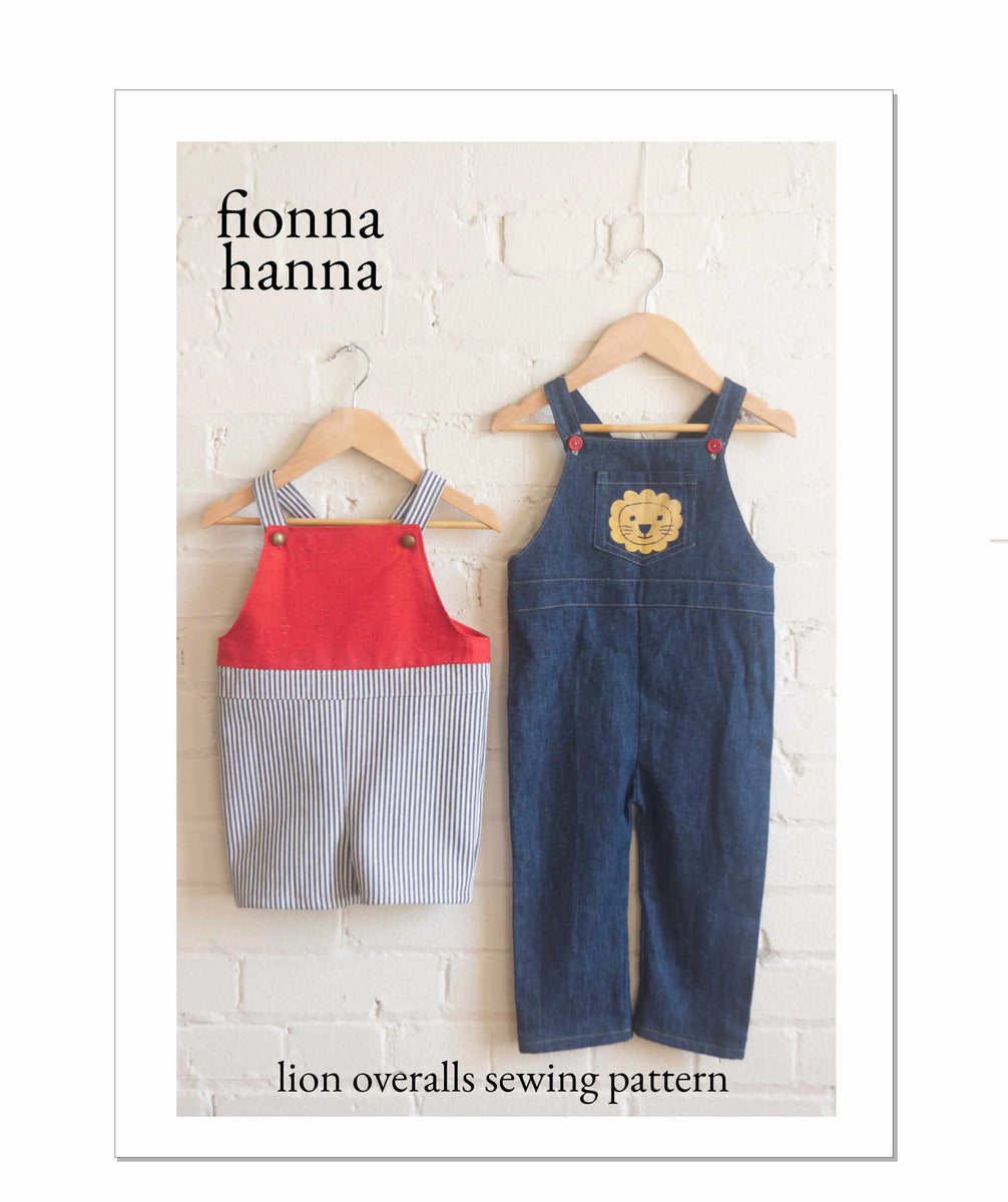 Lion Overalls Kids Pattern – Z Fabrics